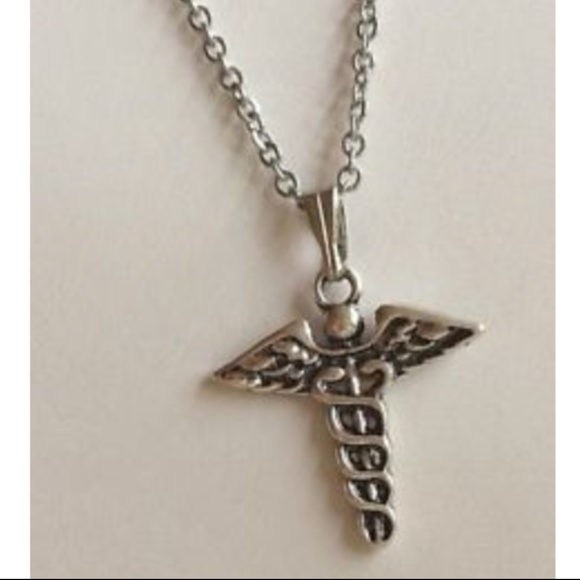 Jewelry | Medical Caduceus Necklace Stainless Steel 2 Chain Nursing ...